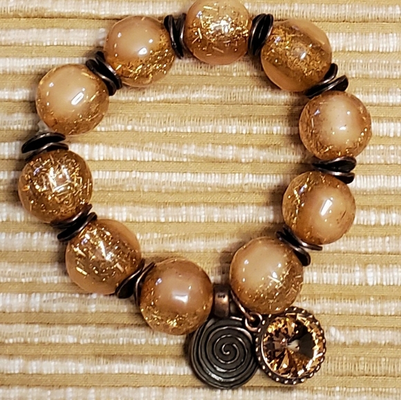 BeadDIzelled | Jewelry | Vintage Tinsel Bead Bracelet | Poshmark